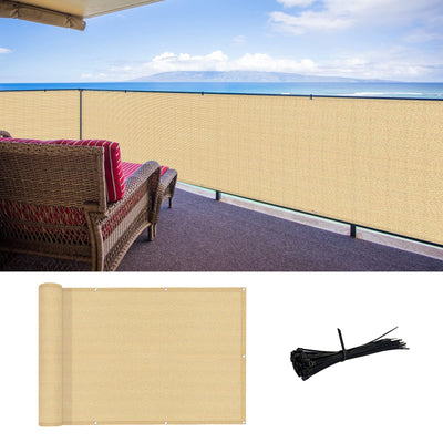 SUNLAX Balcony Deck Privacy Screen Heavy Duty Wind Screen for Outdoor