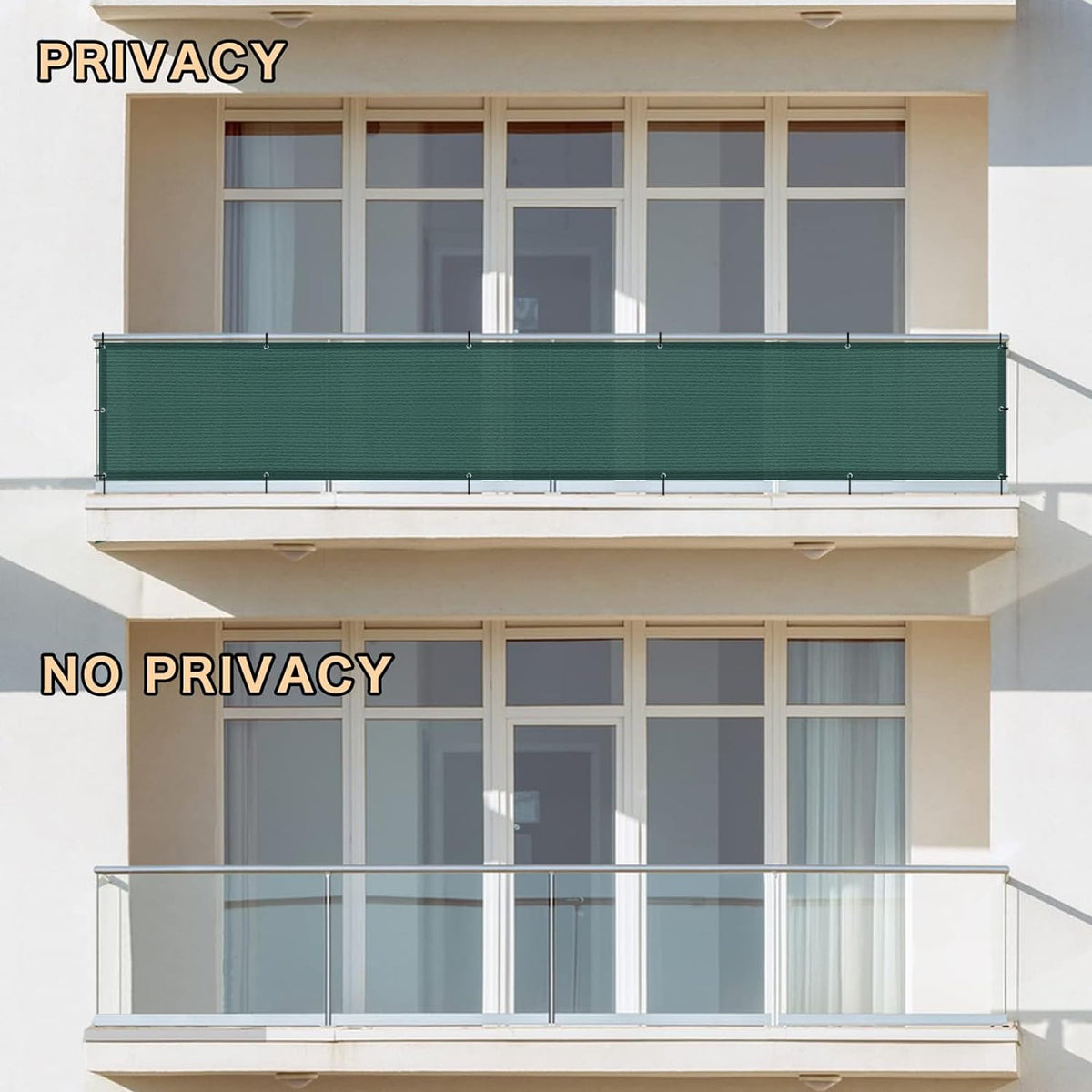 SUNLAX Balcony Deck Privacy Screen Heavy Duty Wind Screen for Outdoor