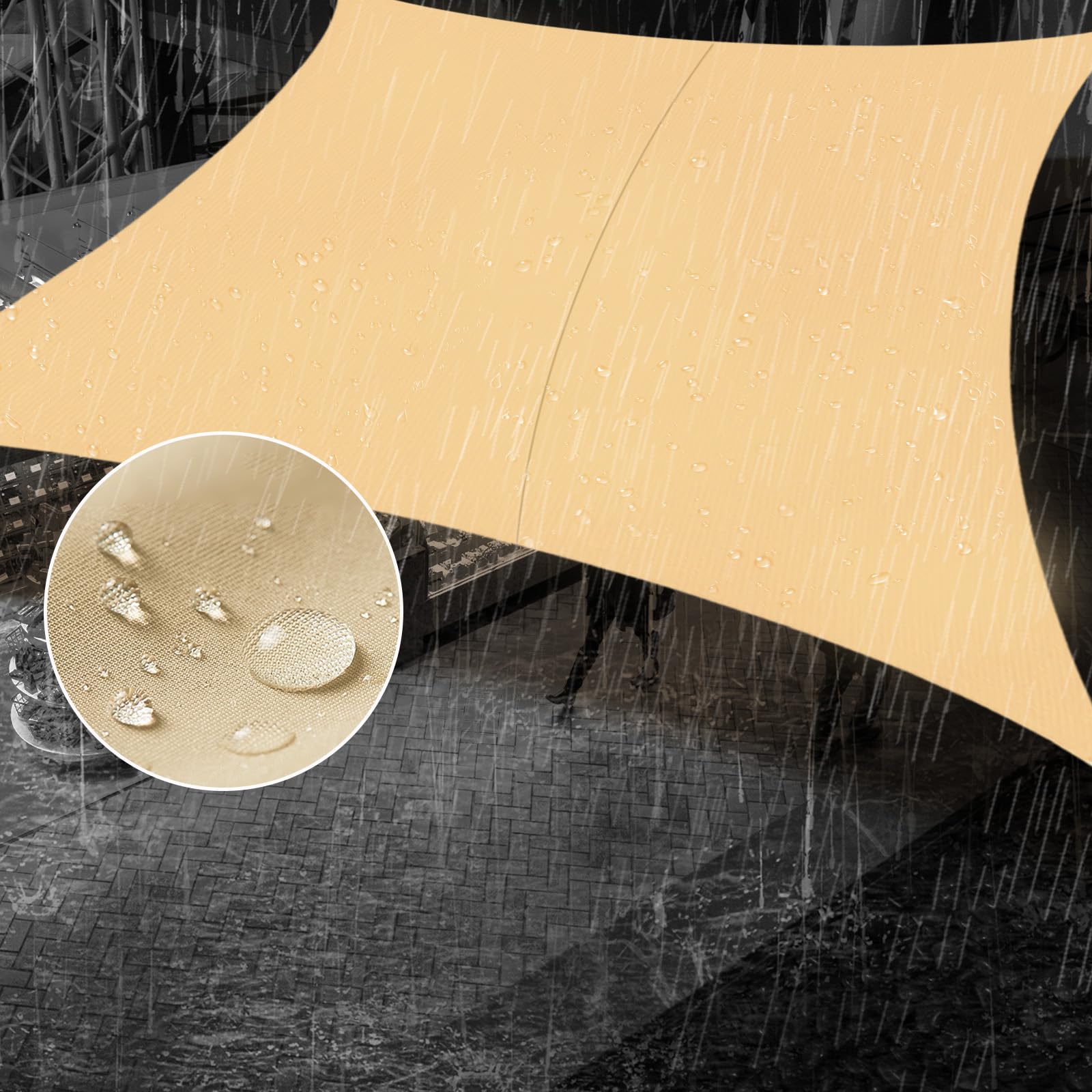 SUNLAX Waterproof Rectangle Shade Sail