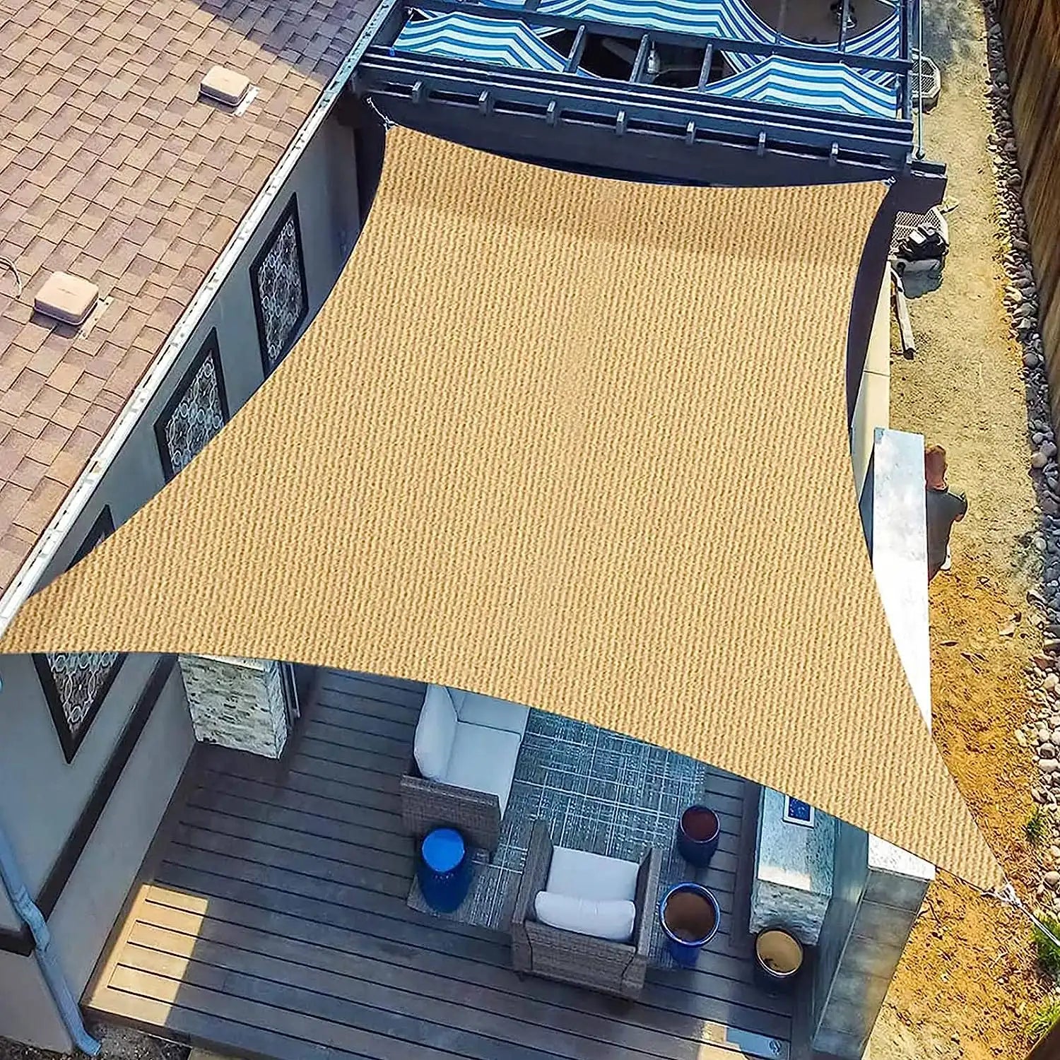 Sunlax : Shade Sail, Balcony Privacy Screen, Hammock & Pet Pooper
